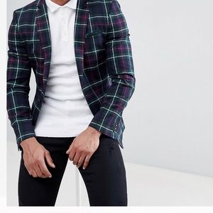 ASOS | Suits & Blazers | Asos Design Super Skinny Blazer In Plaid Check ...